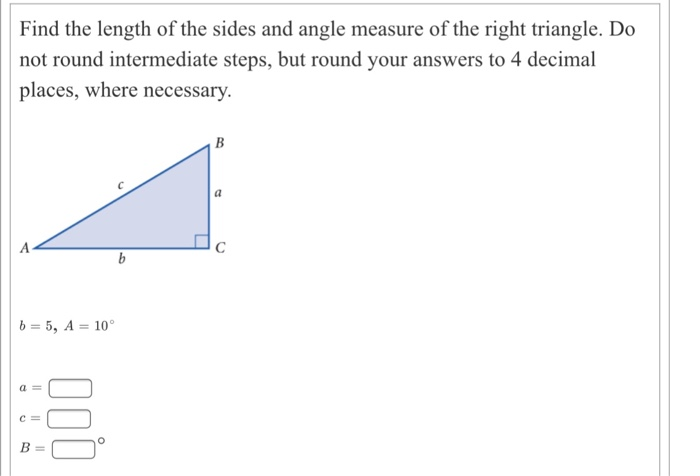 Solved Find the length of the sides and angle measure of the | Chegg.com