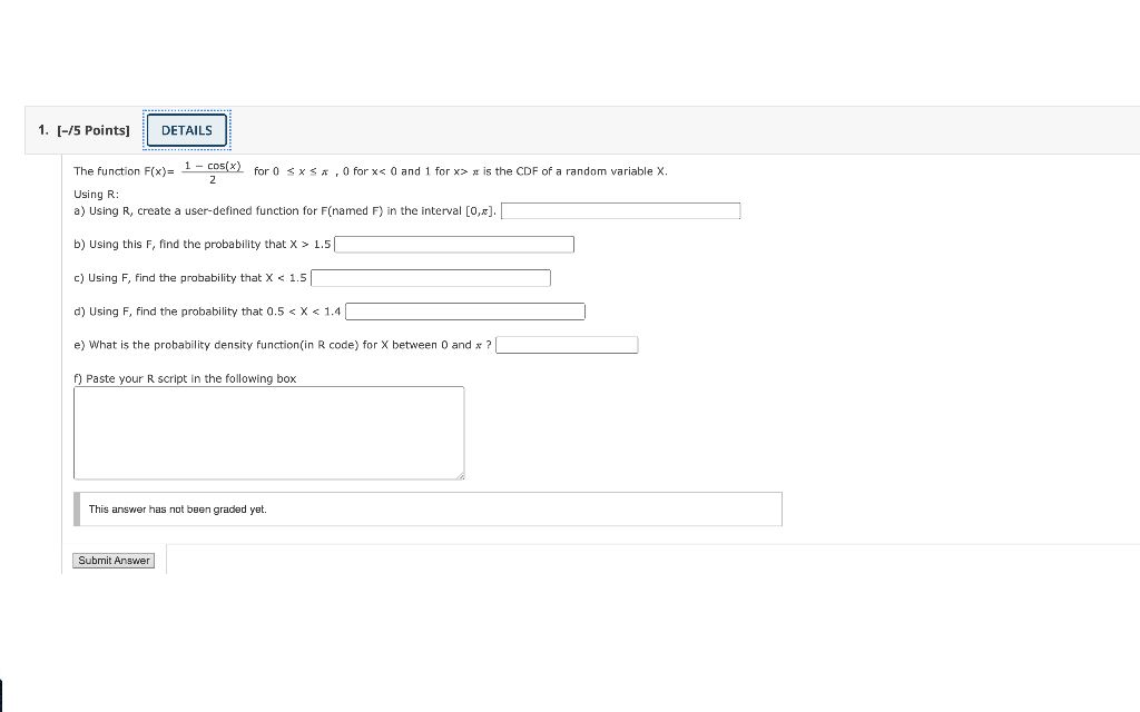Solved 1 [ 5 Points] Details Details The Function F X 1