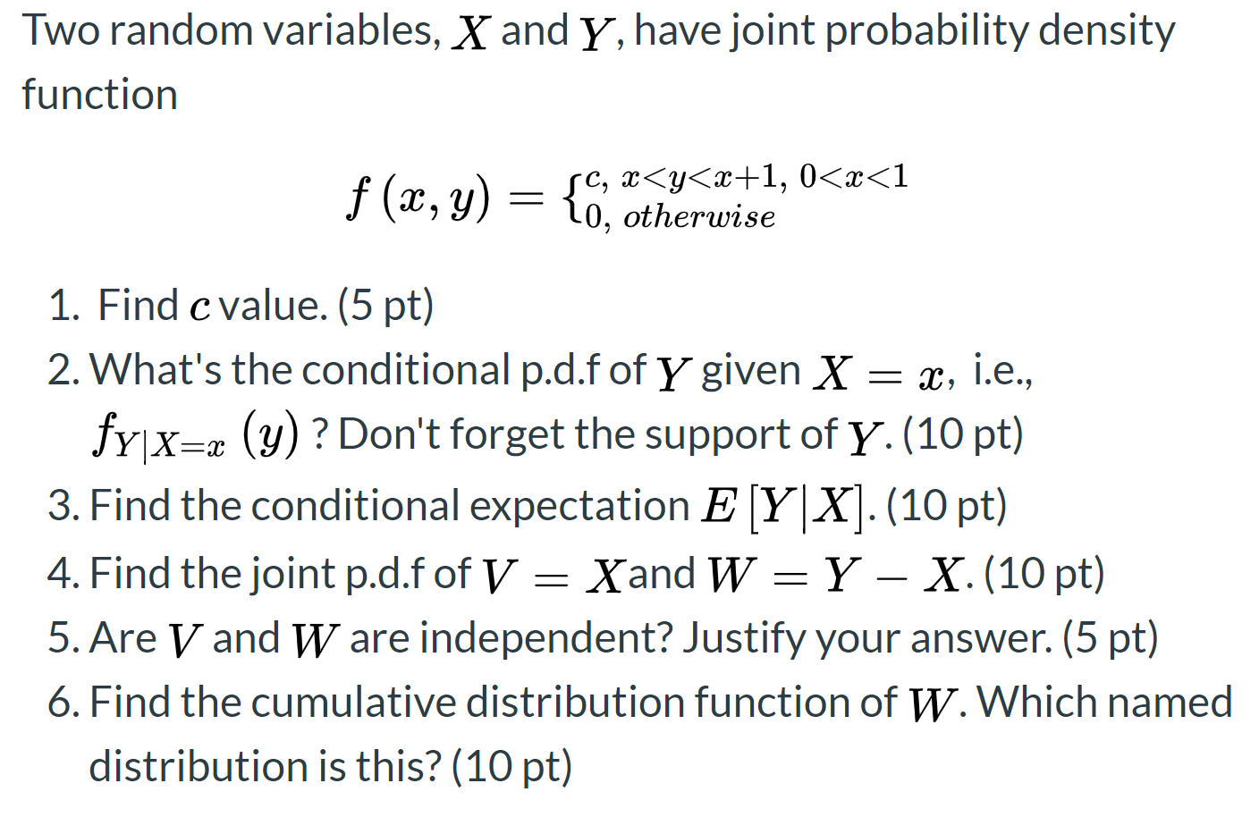 Solved Two random variables, X and Y, have joint probability | Chegg.com