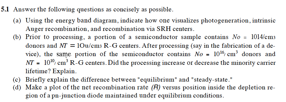 Solved .1 Answer the following questions as concisely as | Chegg.com