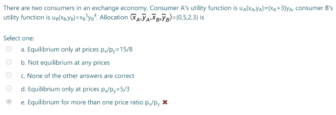 Solved The consumer's utility function is u(x,y)=x^y3. She | Chegg.com