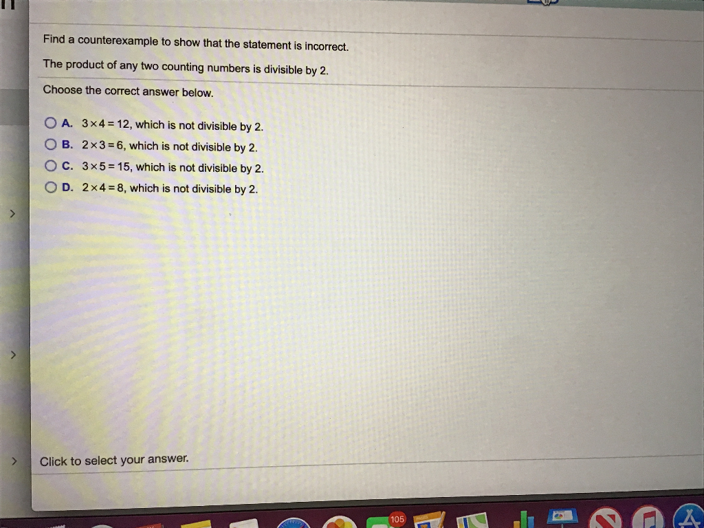 Solved Find a counterexample to show that the statement is | Chegg.com