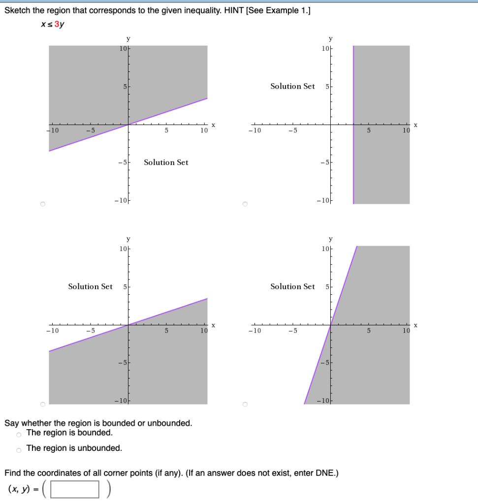 Solved Sketch the region that corresponds to the given | Chegg.com