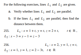 Solved For the following exercises, lines L1 and L2 are | Chegg.com