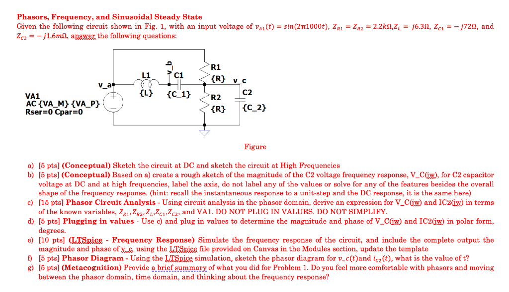 Solved Phasors, Frequency, and Sinusoidal Steady State Given | Chegg.com