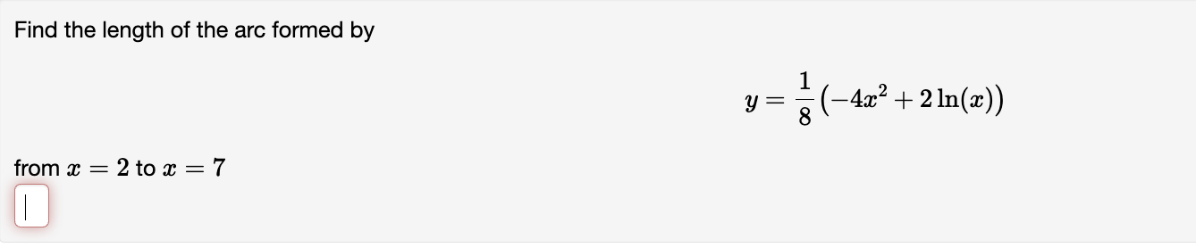 Find the length of the arc formed by | Chegg.com