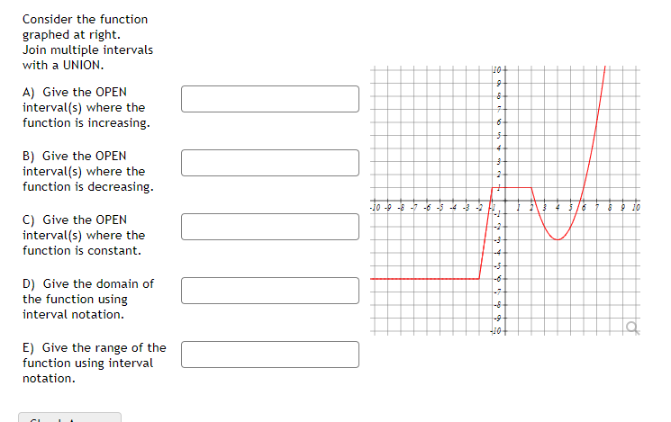Solved Consider the function graphed at right. Join multiple | Chegg.com