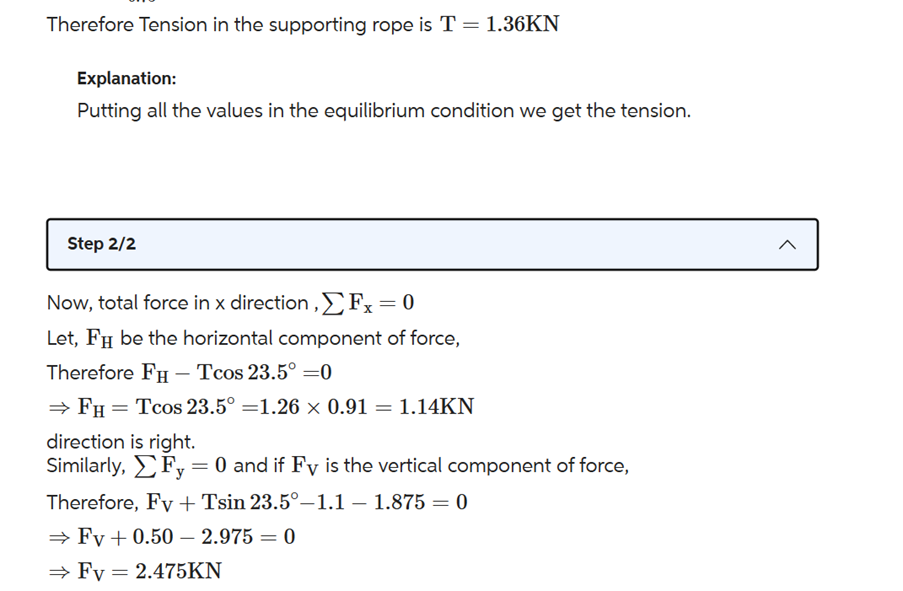 Solved A 1,100 N pole is held in place by a light rope at an | Chegg.com