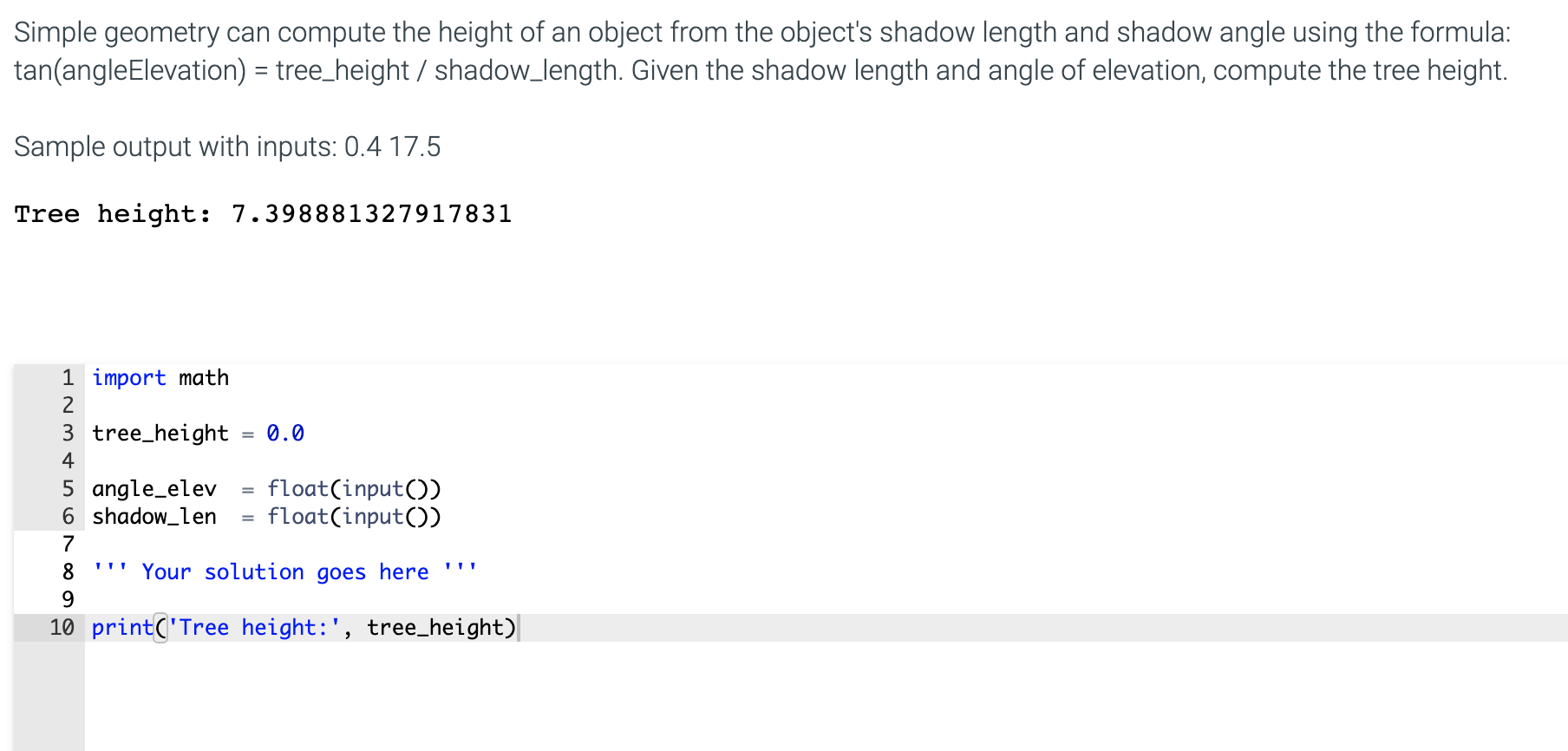 Solved Simple geometry can compute the height of an object | Chegg.com