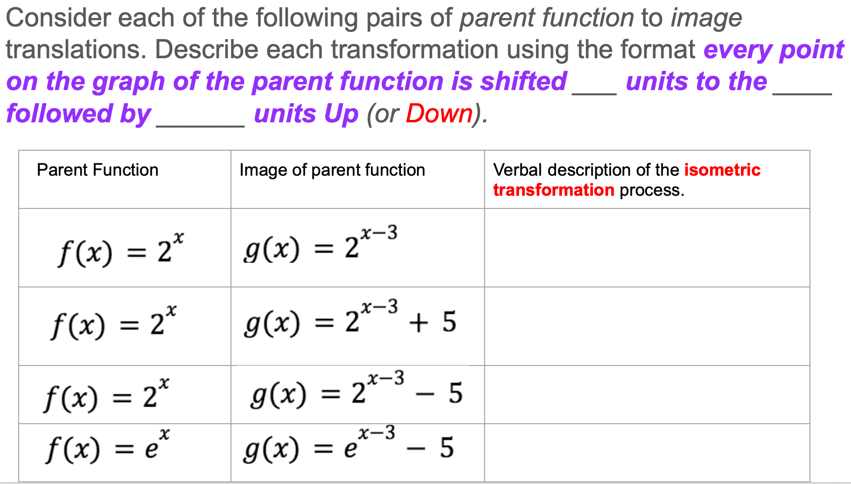 Solved Consider each of the following pairs of parent | Chegg.com