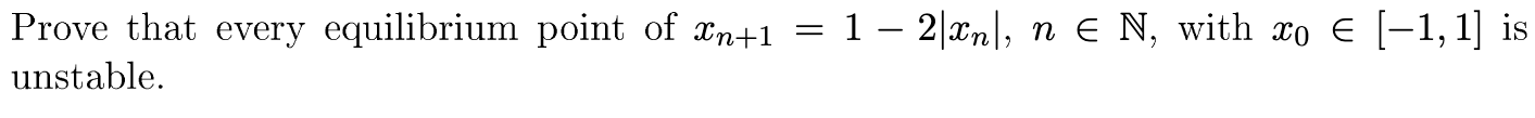 Solved Prove that every equilibrium point of | Chegg.com