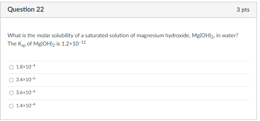Solved Question 21 3 pts Silver chromate (Ag2CrO4; Ksp = | Chegg.com