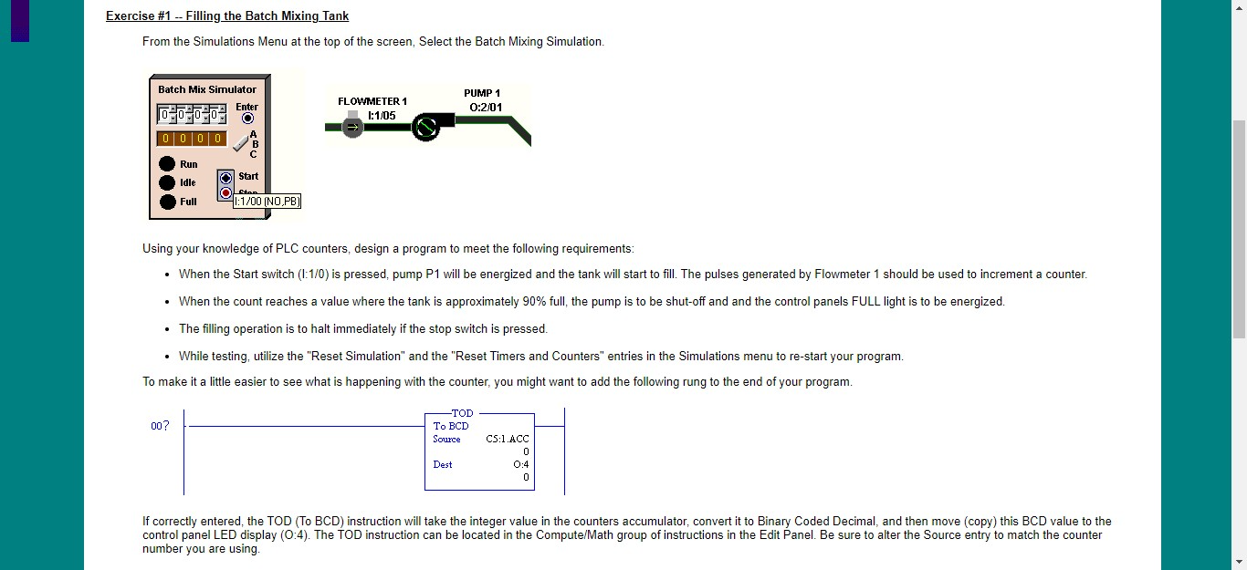 Kindly solve this lab on Logixpro with step by step | Chegg.com