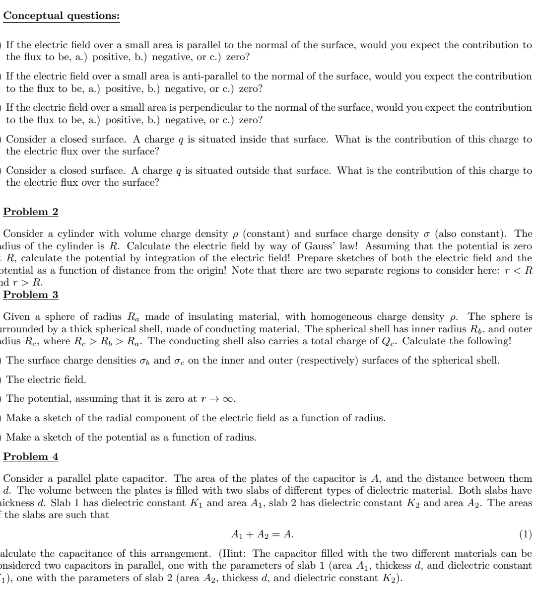 Solved Conceptual questions: If the electric field over a | Chegg.com