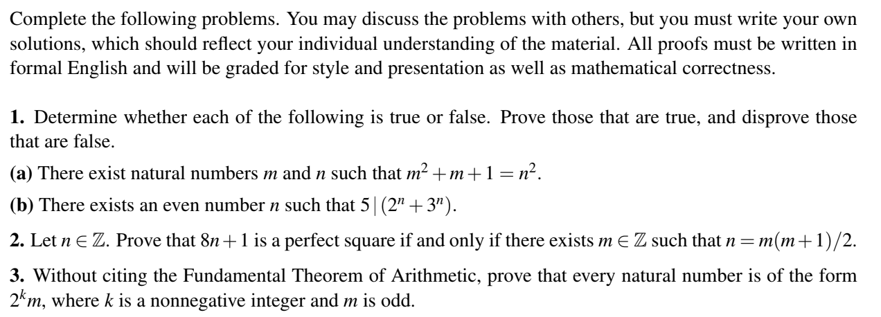 Solved This is a proper mathematical proofs class. Please | Chegg.com