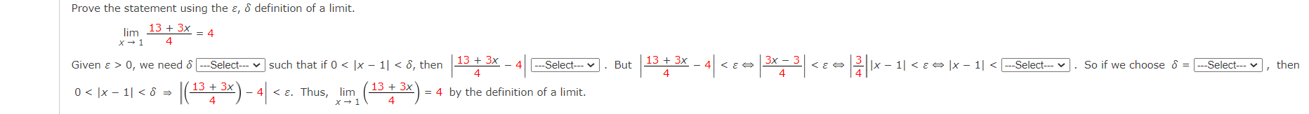 Solved Prove the statement using the a, 8 definition of a | Chegg.com