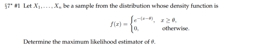 Solved $7* #1 Let X1,..., X, be a sample from the | Chegg.com