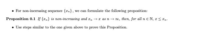 Solved Let {n} be a non-decreasing sequence and assume that | Chegg.com