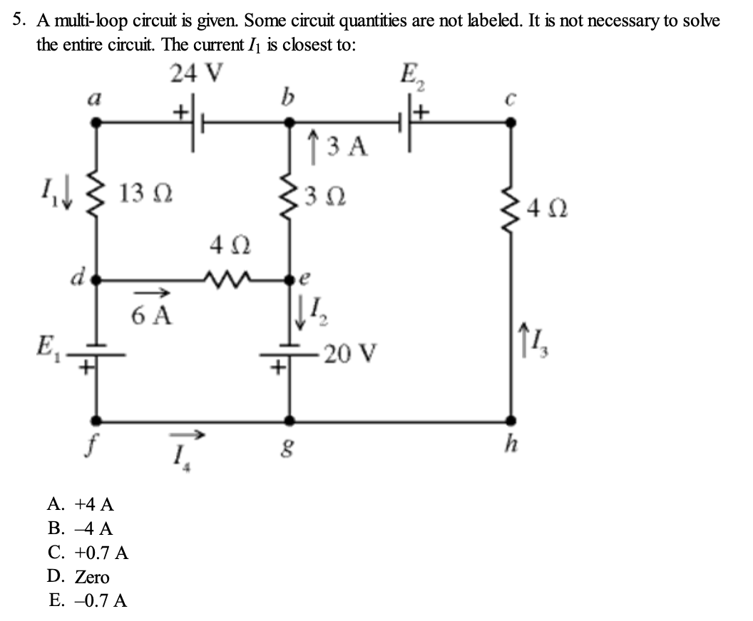 Solved 5 A Multi Loop Circuit Is Given Some Circuit