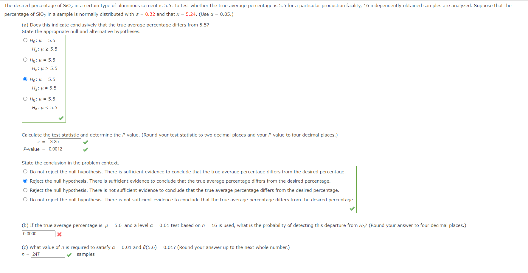 Solved entage of SiO2 in a sample is normally distributed | Chegg.com