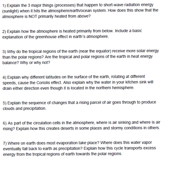 Solved 1) Explain the 3 major things (processes) that happen | Chegg.com