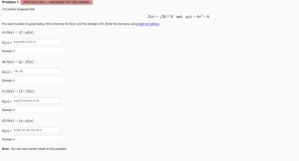 Solved (10 points) Suppose that f(x)−3x−4 and g(x)−6x2−6. | Chegg.com