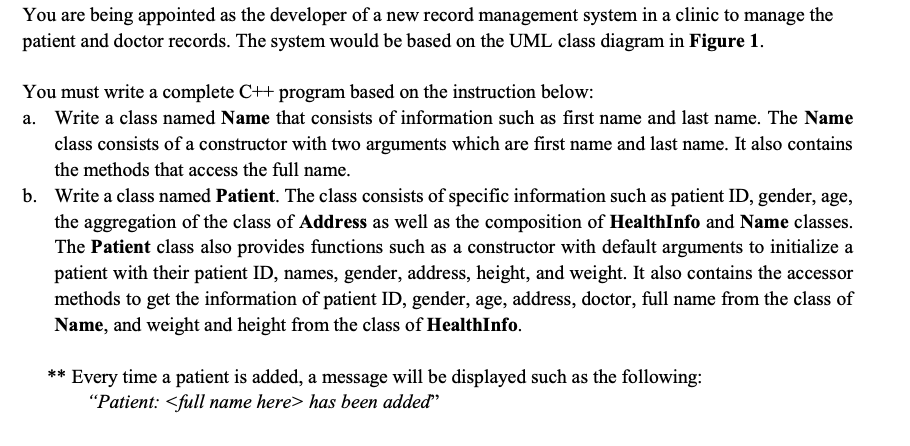 Solved You are being appointed as the developer of a new | Chegg.com