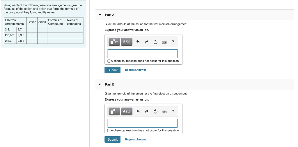 Solved Using each of the following electron arrangements, | Chegg.com