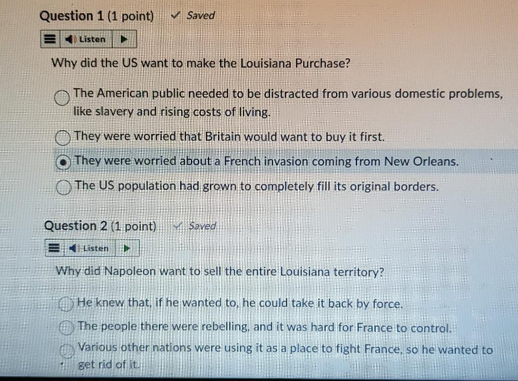 Why did the US want to make the Louisiana Purchase? | Chegg.com