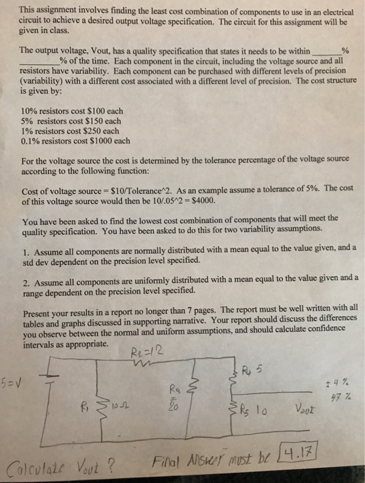 Solved This assignment involves finding the least cost | Chegg.com