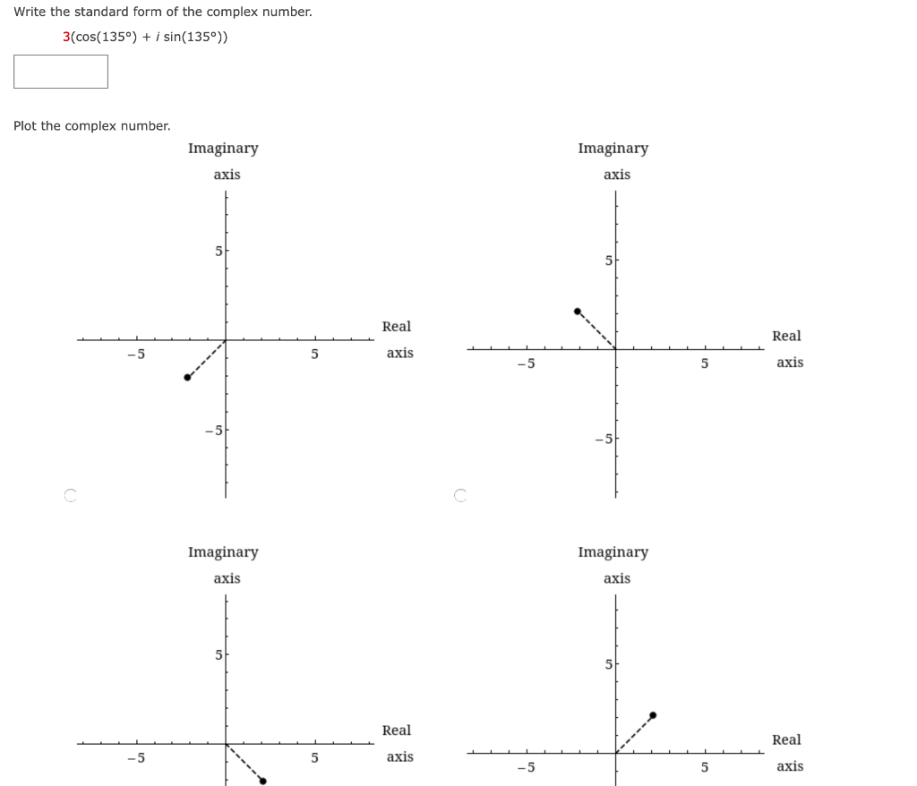 Solved Write the standard form of the complex number. | Chegg.com
