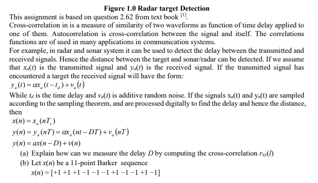 Time-Delay Estimation in RadarFigure 1.0 Radar target | Chegg.com