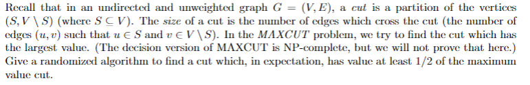 Solved Recall that in an undirected and unweighted graph | Chegg.com