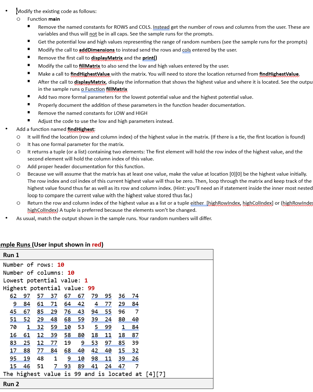 Solved Python - ﻿I need help modifying this existing program | Chegg.com