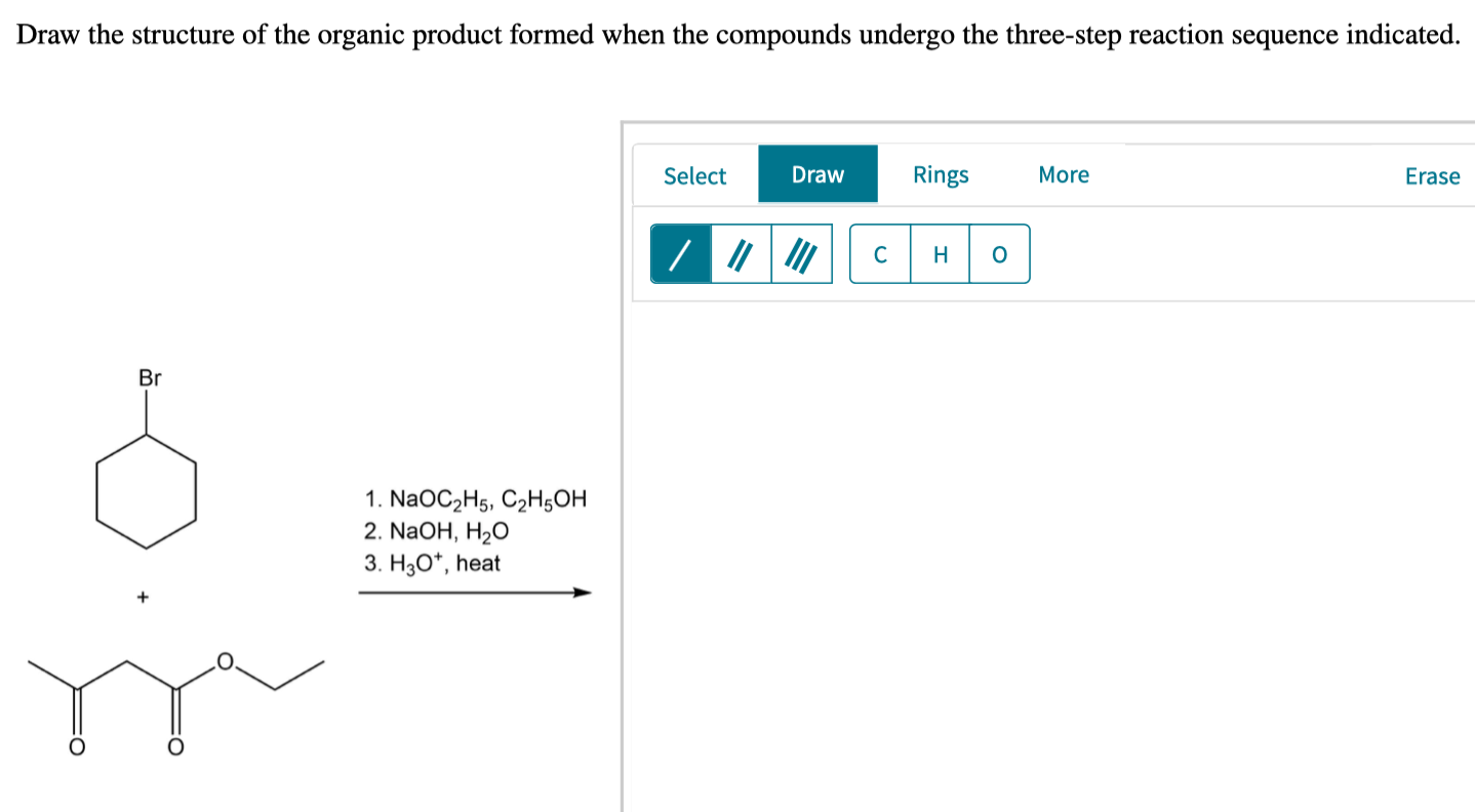 Solved Draw The Structure Of The Organic Product Formed When