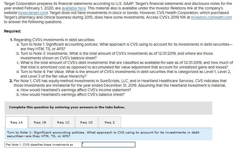 Solved Target Corporation prepares its financlal statements | Chegg.com