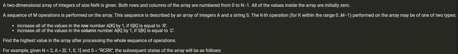 Solved A two-dimensional array of integers of size NxN is | Chegg.com