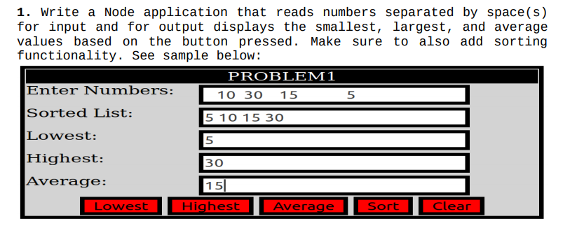 The language is Nodejs. html, css and js are | Chegg.com