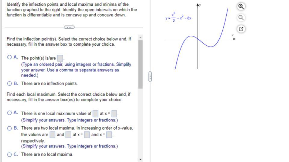 Solved Identify The Inflection Points And Local Maxima And