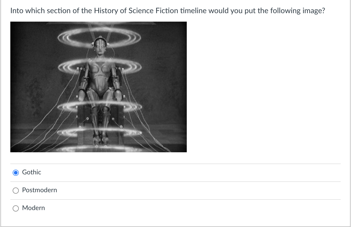 Solved Into which section of the History of Science Fiction | Chegg.com