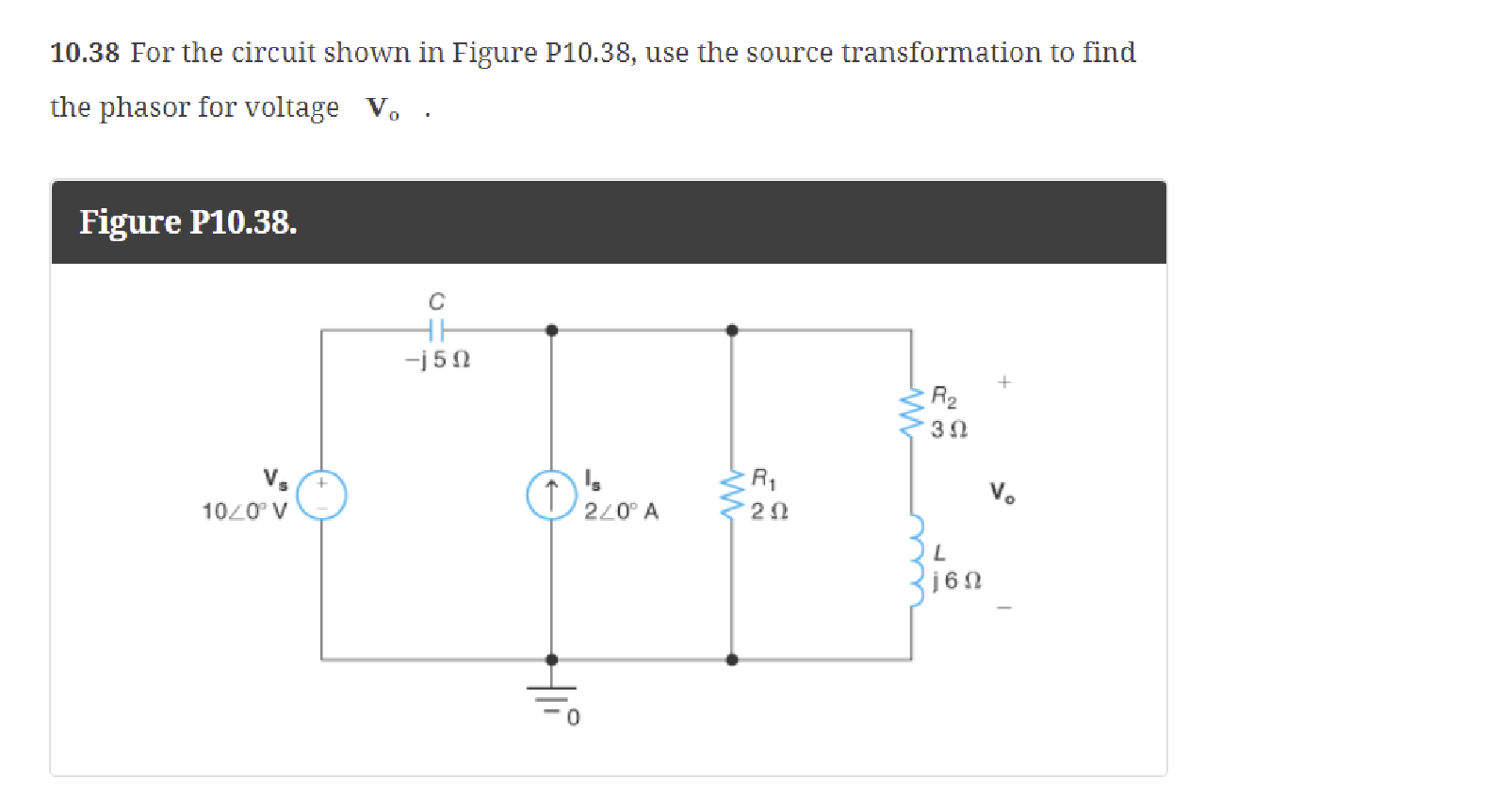 Solved 10.38 ﻿For the circuit shown in Figure P10.38, ﻿use | Chegg.com