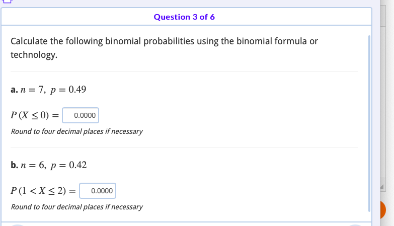 Calculate the following binomial probabilities using | Chegg.com