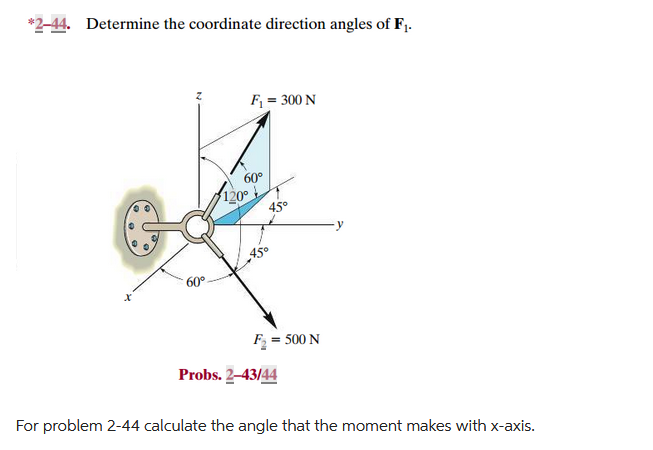Solved *2-44. Determine the coordinate direction angles of | Chegg.com Solved *2-44. Determine the coordinate direction angles of | Chegg.com