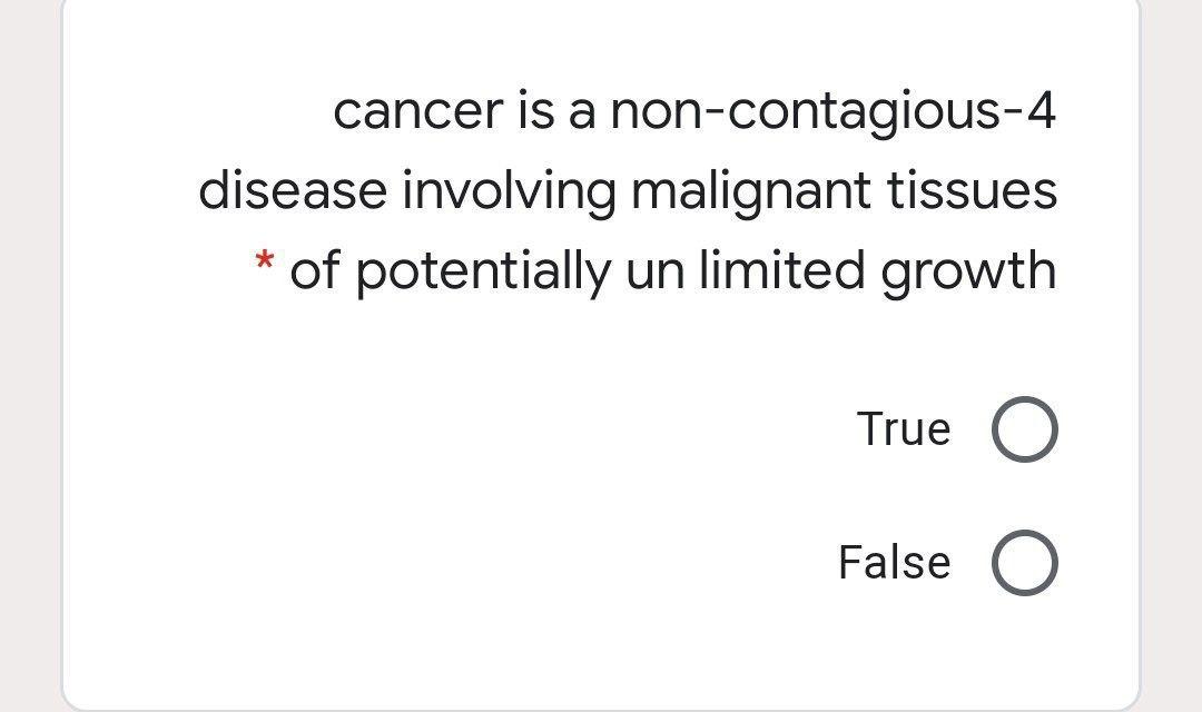 Solved cancer is a non-contagious-4 disease involving | Chegg.com