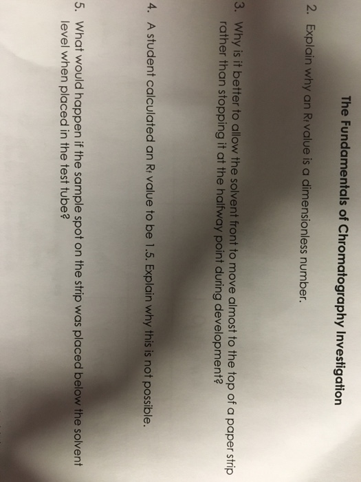 Solved Explain why an Rf value is a dimensionless number. | Chegg.com