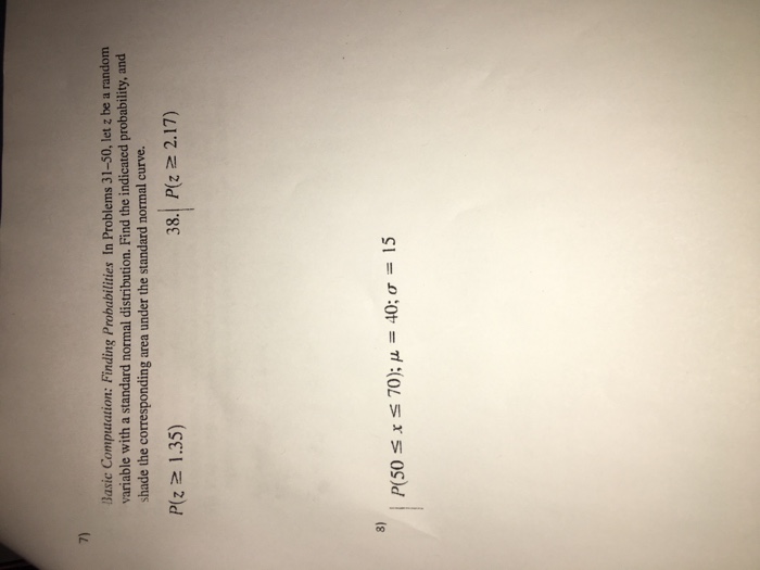 Solved Basic Computation: Finding Probabilities In Problems | Chegg.com