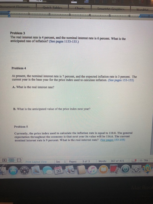 Solved Problem 3 The real interest rate is 4 percent, and | Chegg.com