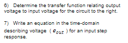 Solved 6) Determine the transfer function relating output | Chegg.com