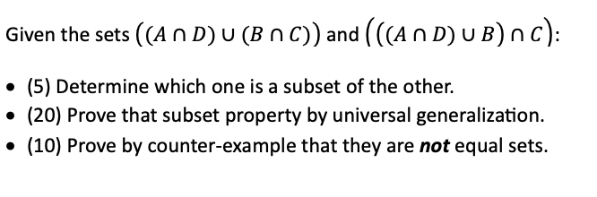 Solved This is discrete math. Please show each bullet point | Chegg.com