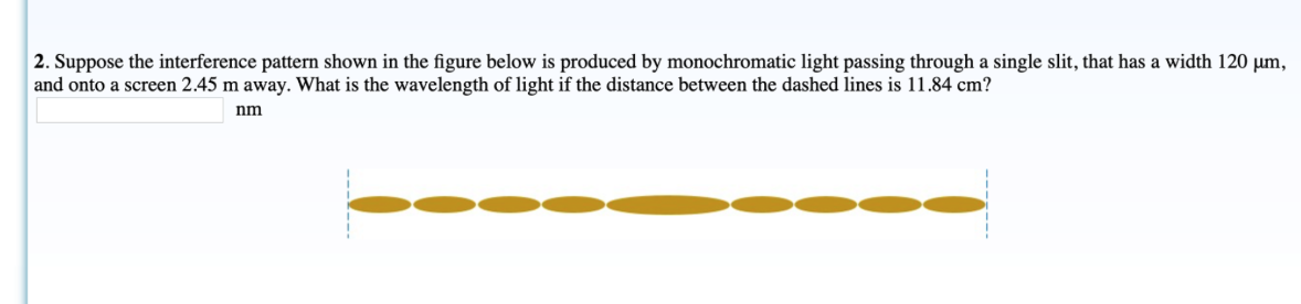 Solved 2. Suppose the interference pattern shown in the | Chegg.com
